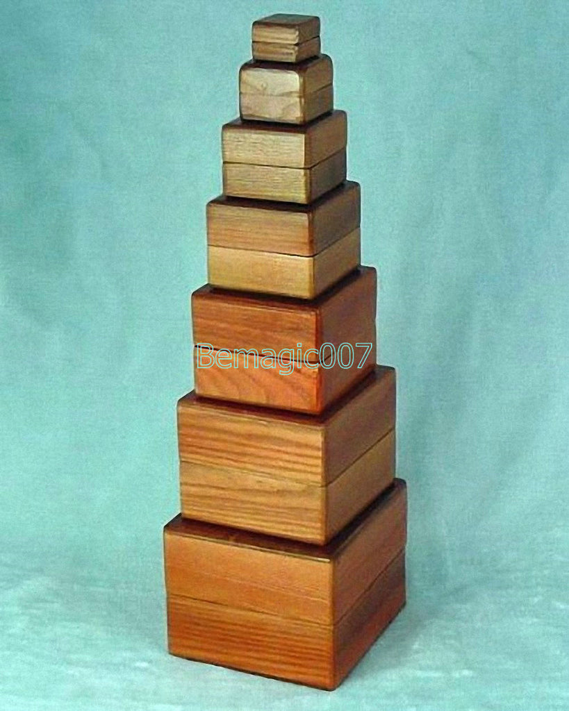 Nest of Boxes - Wooden -- Stage Magic – Bemagic